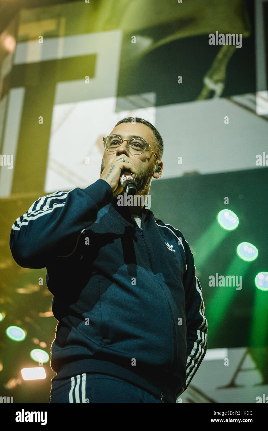 Switzerland, Zürich - November 16, 2018. The German rapper Sido ...