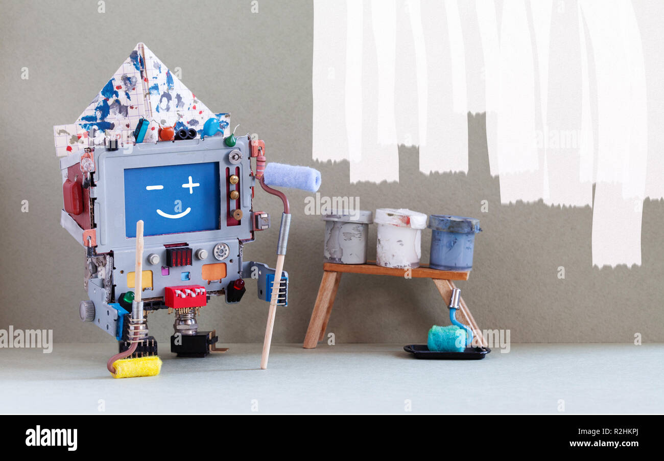 Robot artist painting hi-res stock photography and images - Alamy