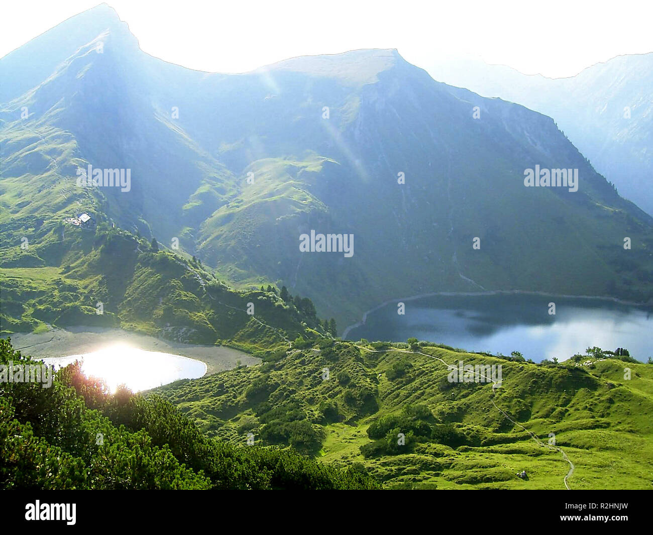 allgÃ¤u alps in backlight Stock Photo - Alamy