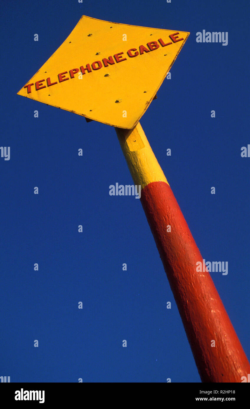Cable telephone sign hi-res stock photography and images - Alamy