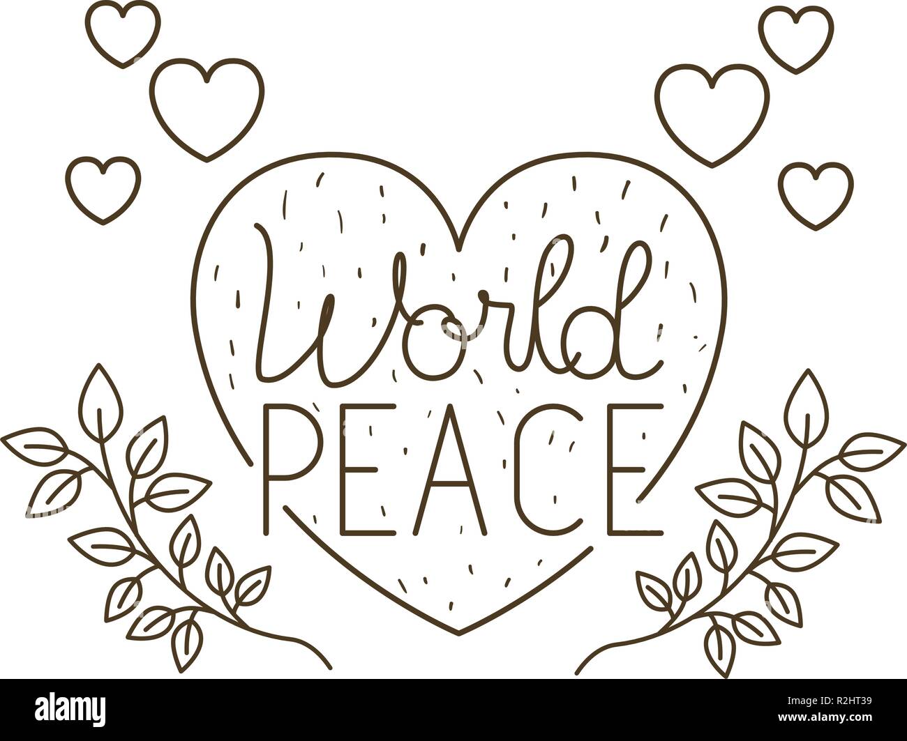 Globe in leaves Stock Vector Images - Alamy