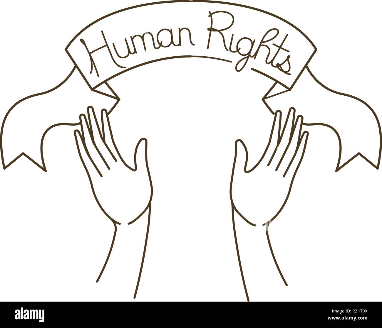 Open hands with human rights symbol Stock Vector Image & Art - Alamy