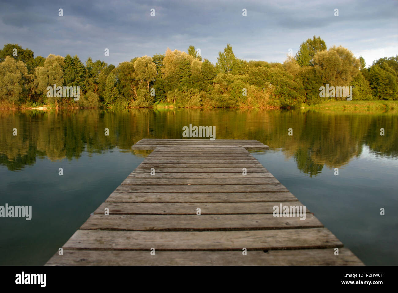 at the footbridge Stock Photo - Alamy