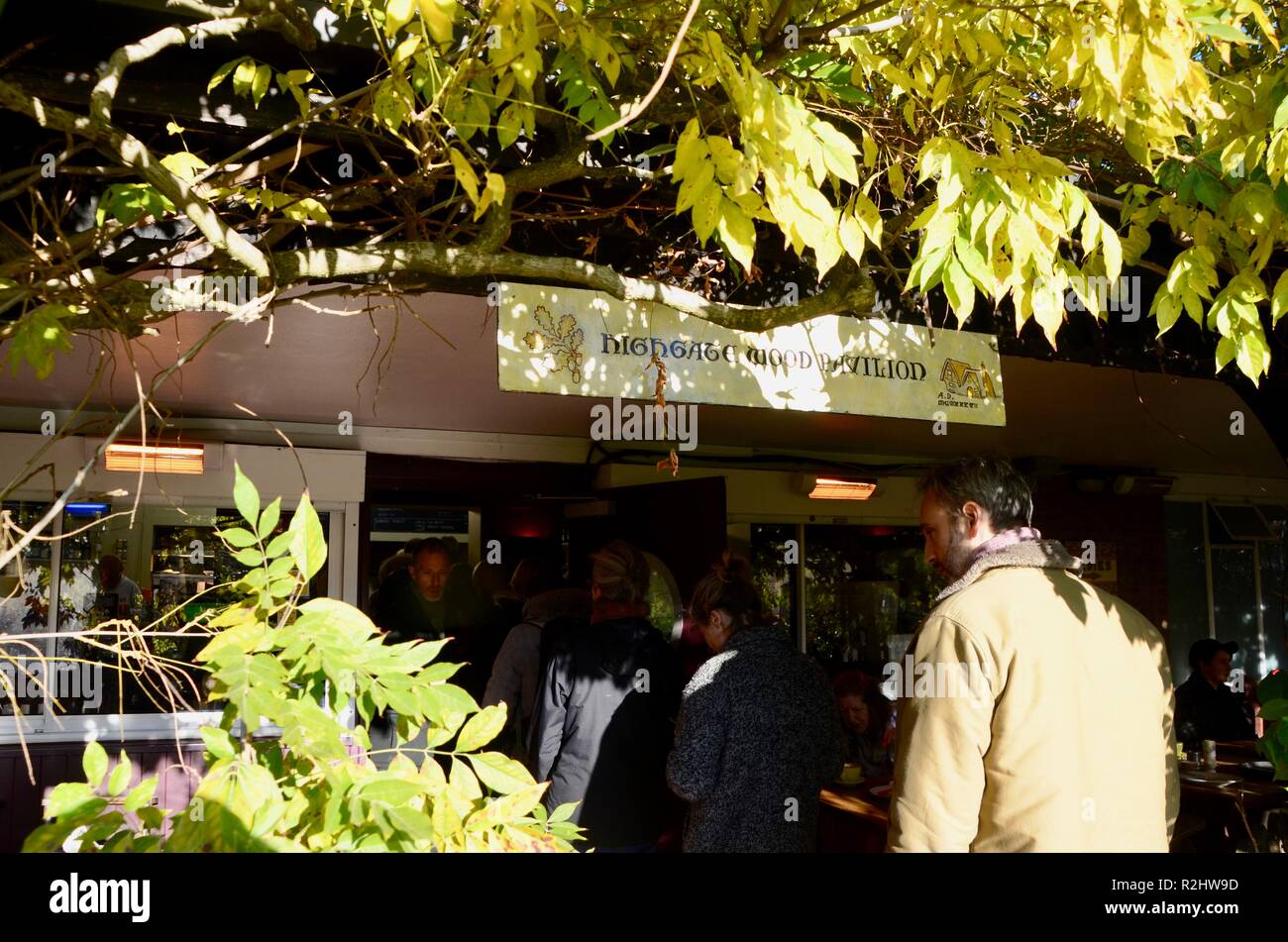 the pavillion cafe in historic highgate wood north london N10 england ...