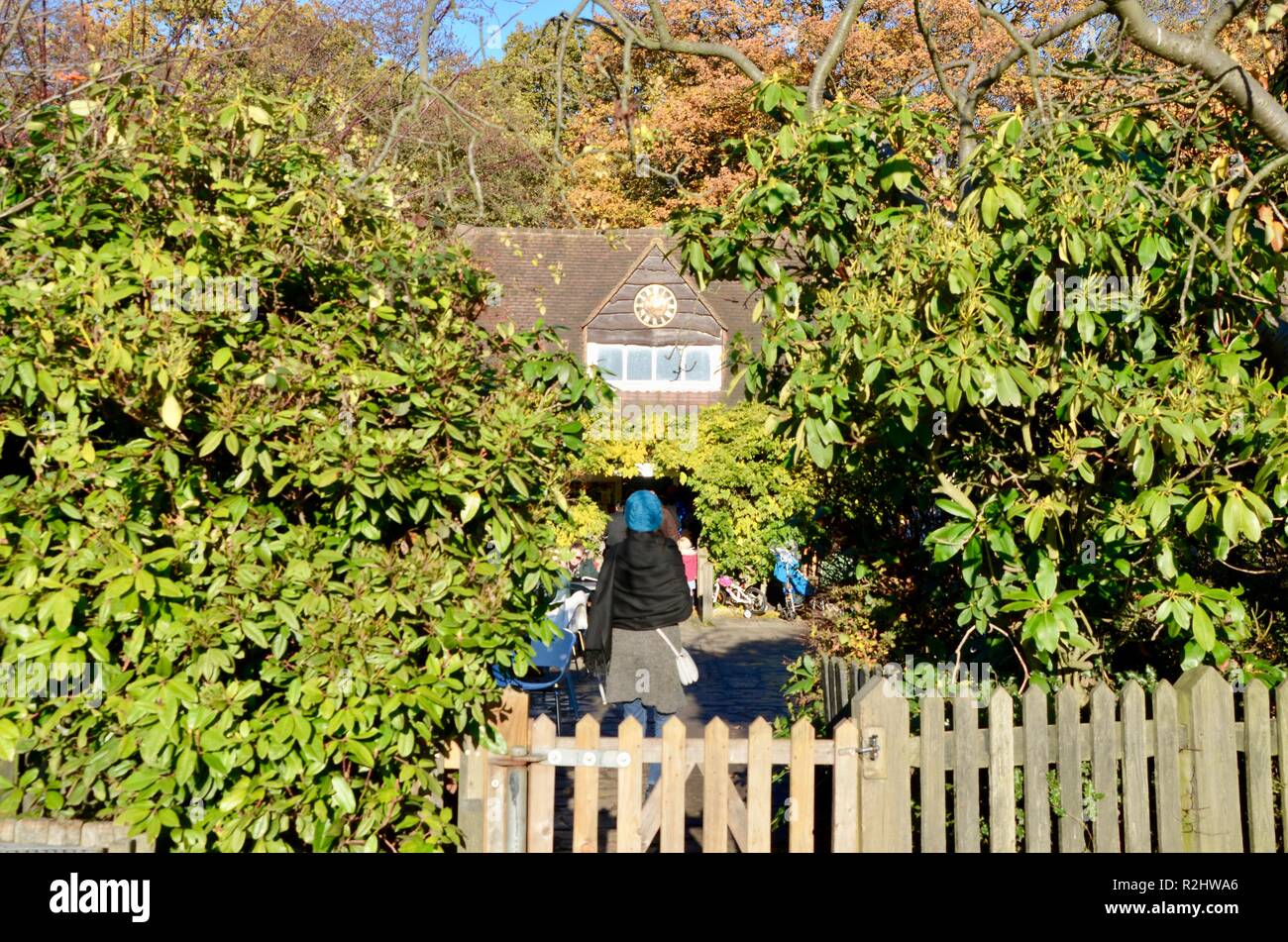 the pavillion cafe in historic highgate wood north london N10 england ...