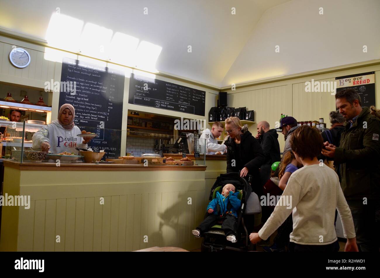 the pavillion cafe in historic highgate wood north london N10 england ...