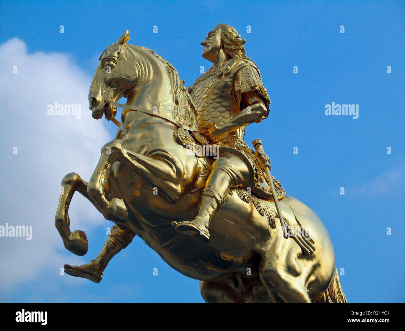 equestrian statue of augustus the strong,dresden Stock Photo - Alamy