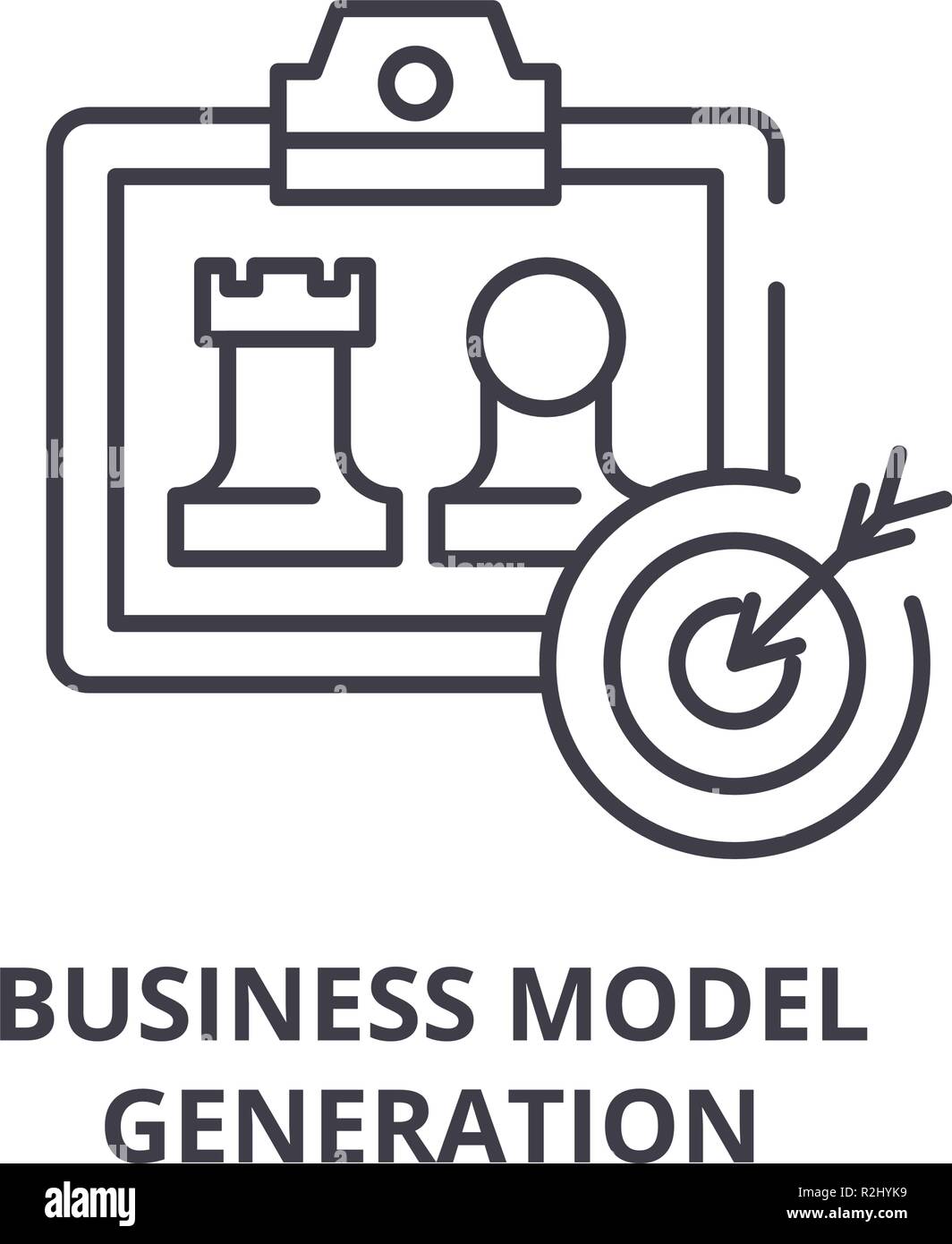 Business model generation line icon concept. Business model generation ...