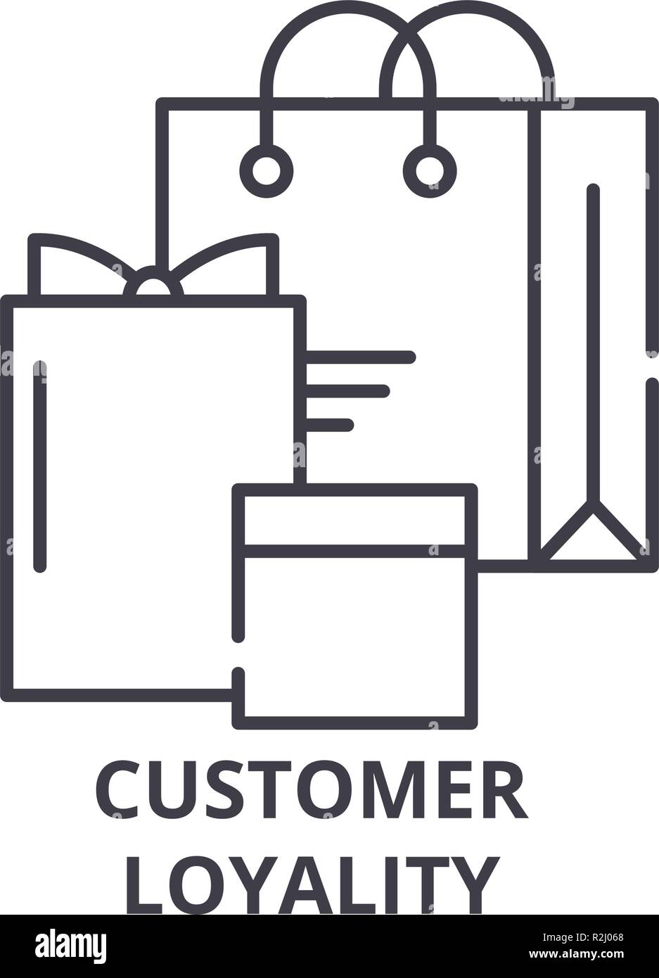 Customer loyality line icon concept. Customer loyality vector linear ...