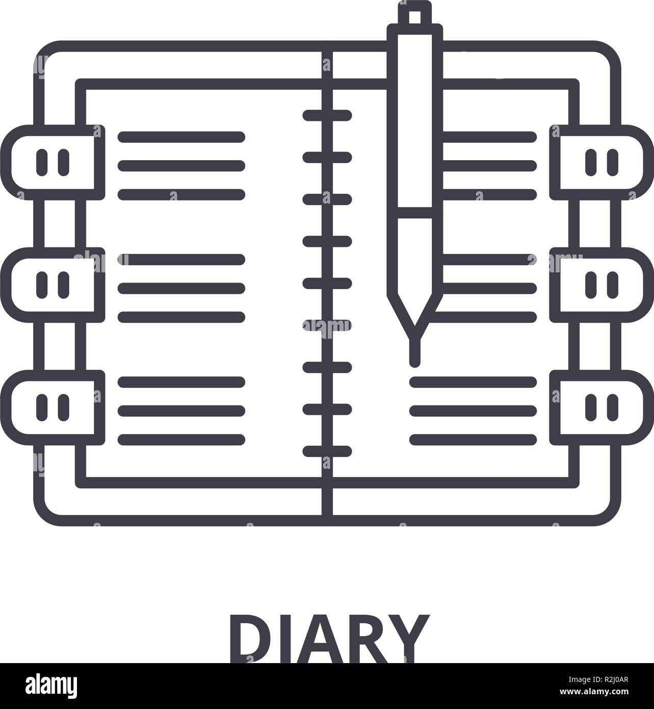 Diary illustration hi-res stock photography and images - Alamy