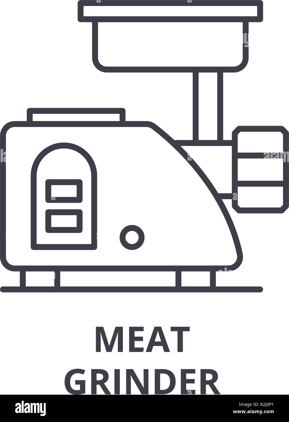 Meat grinder line icon concept. Meat grinder vector linear illustration ...