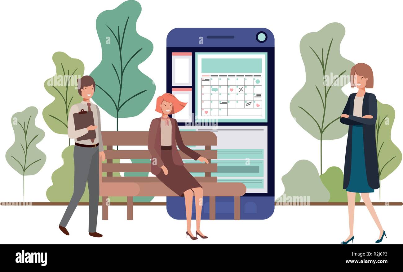 group of people business with smartphone Stock Vector Image & Art - Alamy