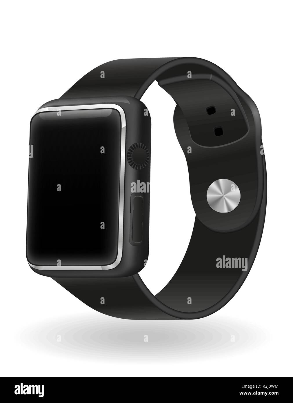 digital smart watch with touchscreen stock vector illustration isolated ...