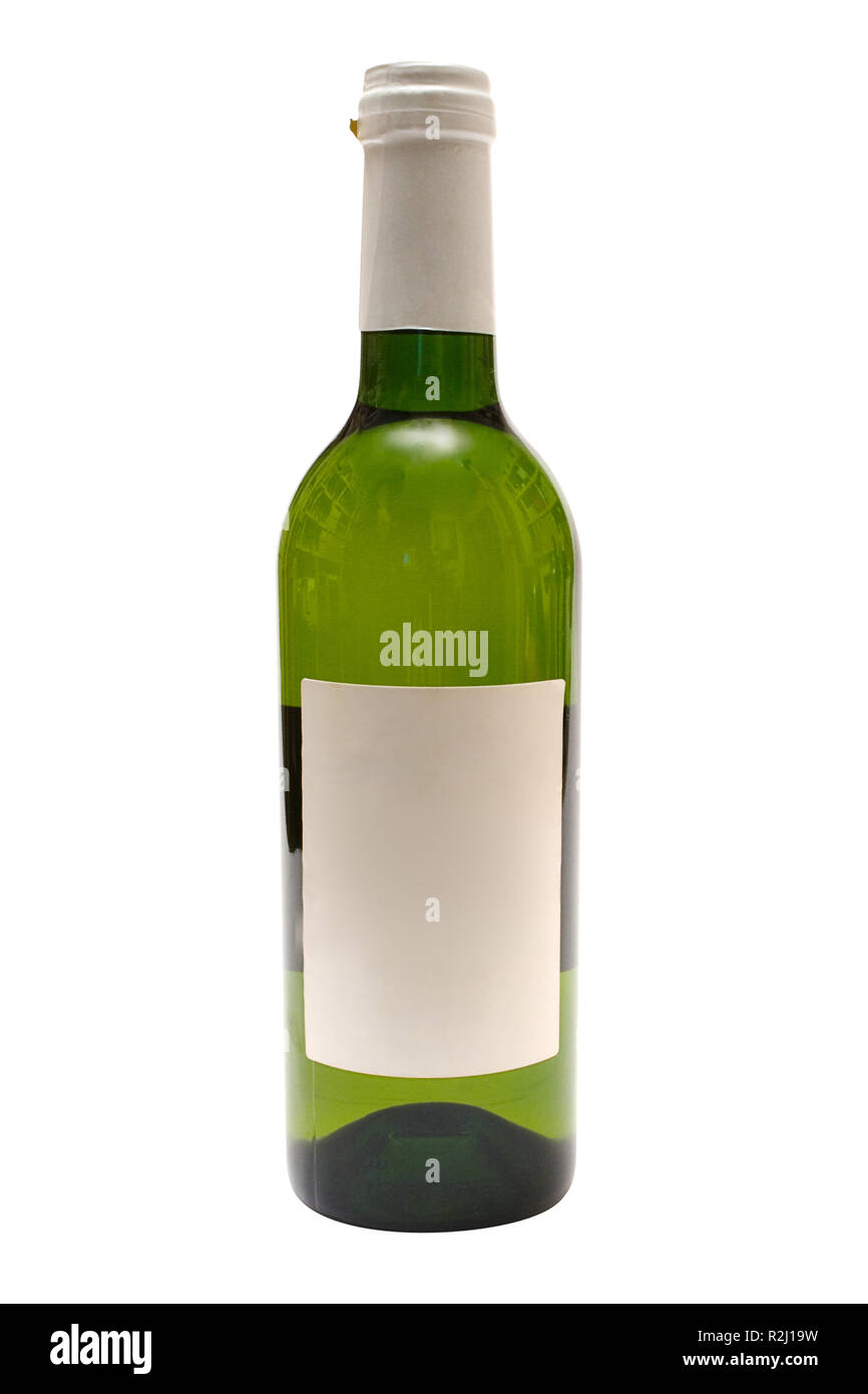 wine bottle with text field Stock Photo - Alamy