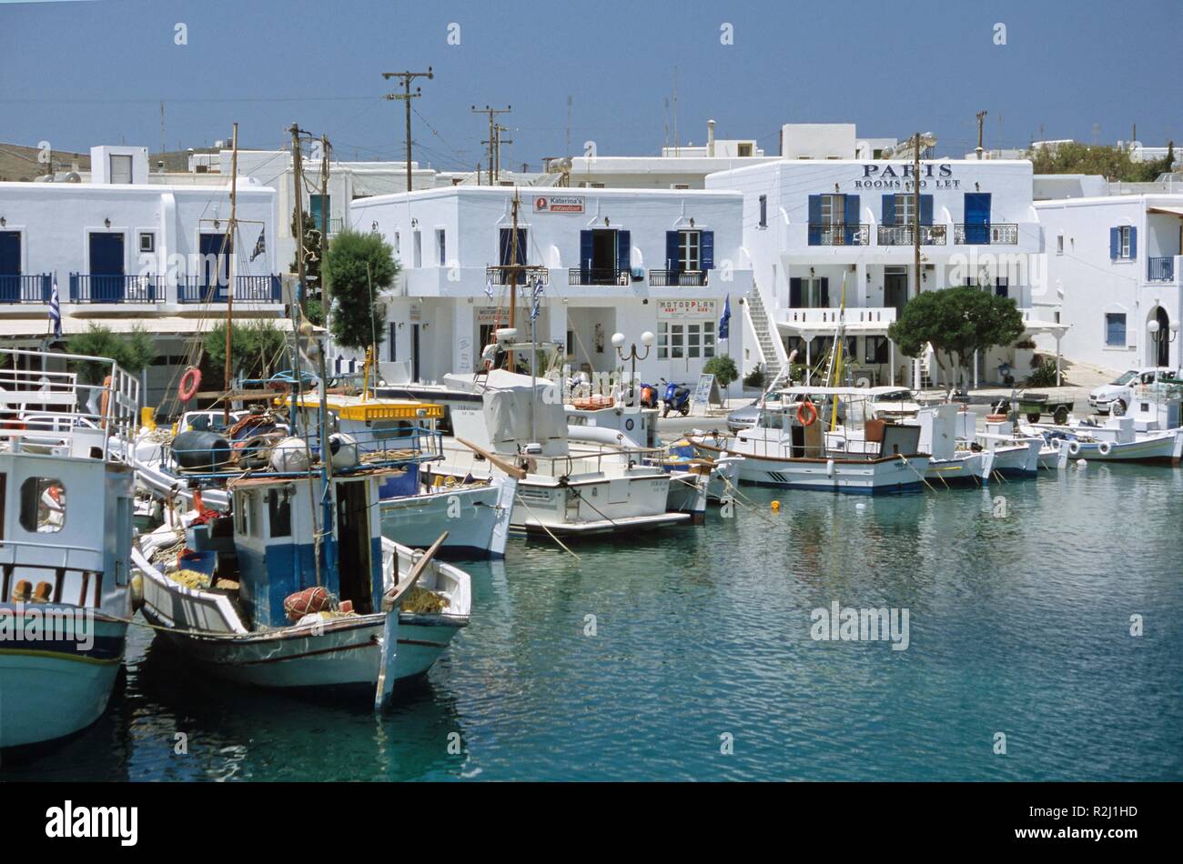 fishing port of antiparos Stock Photo - Alamy
