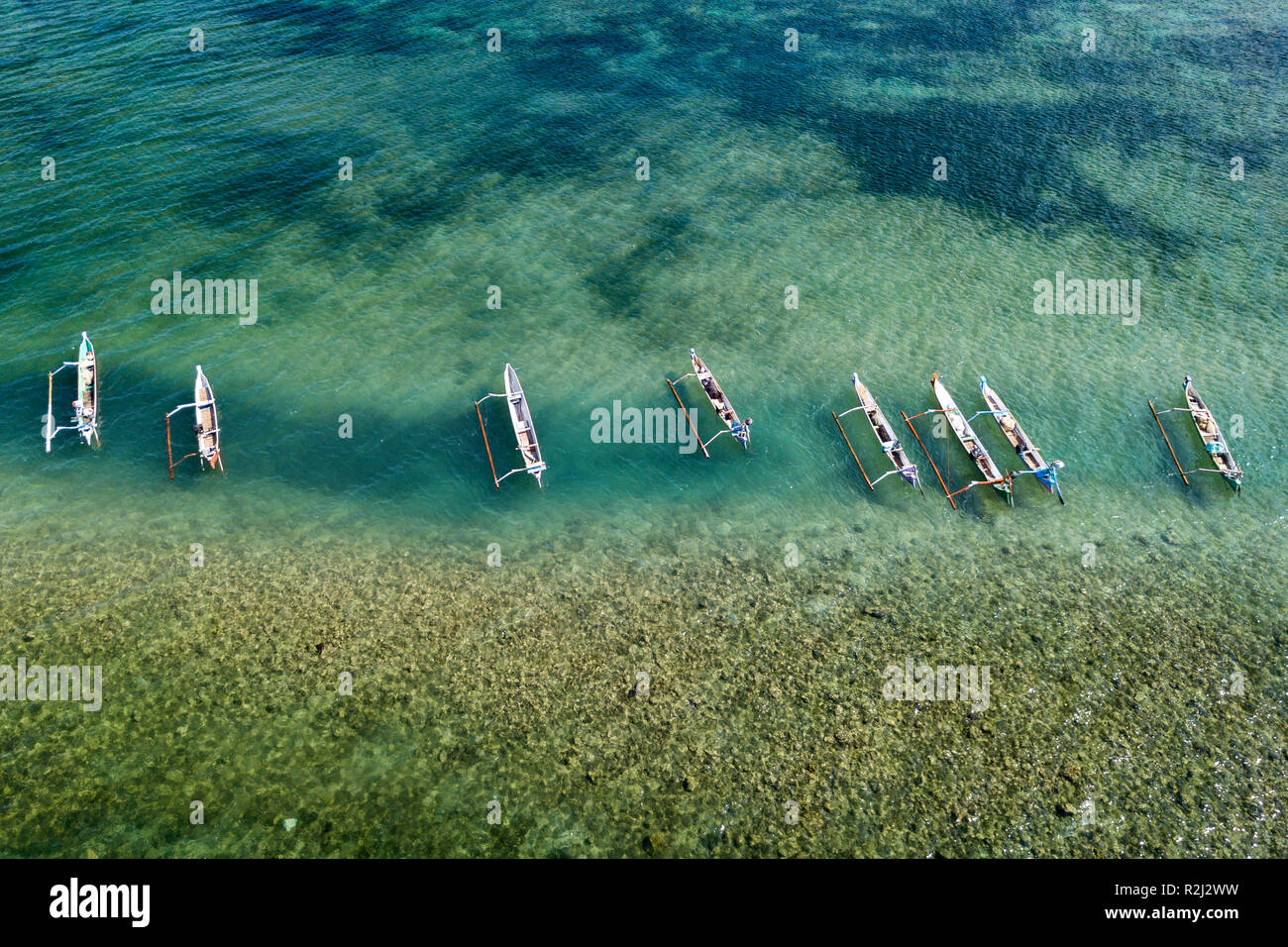 Aerial view of traditional boats, Lombok, Indonesia Stock Photo - Alamy