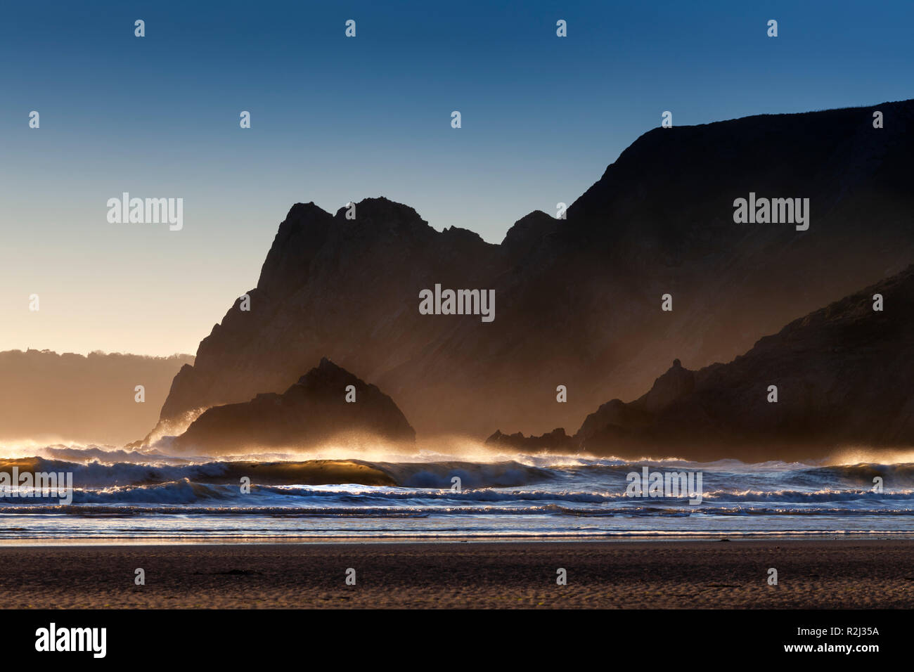 The Great Tor in Gower Stock Photo - Alamy