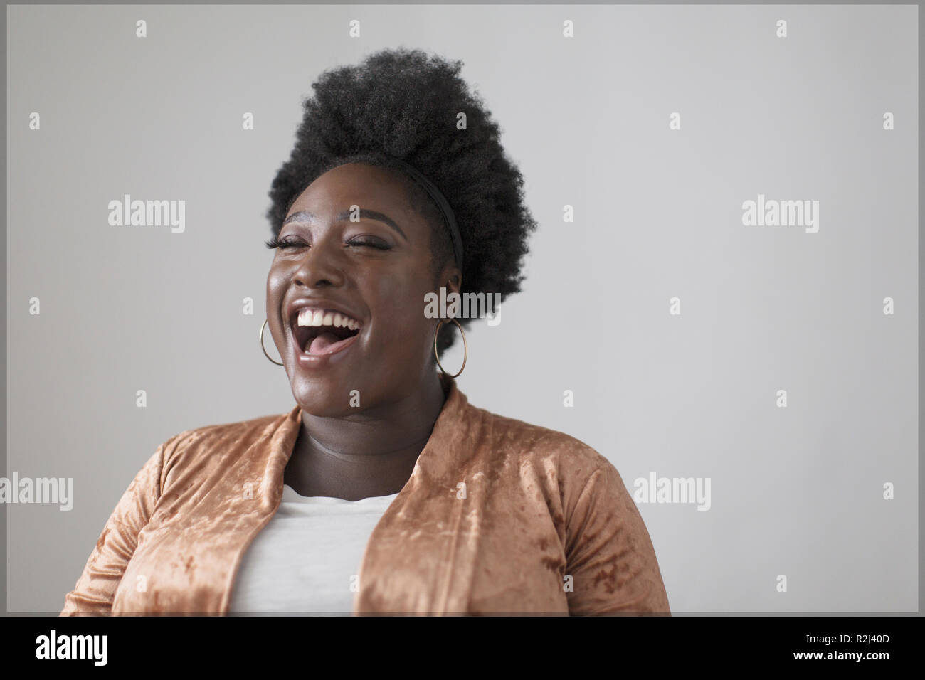 Carefree african ethnicity woman hi-res stock photography and images ...