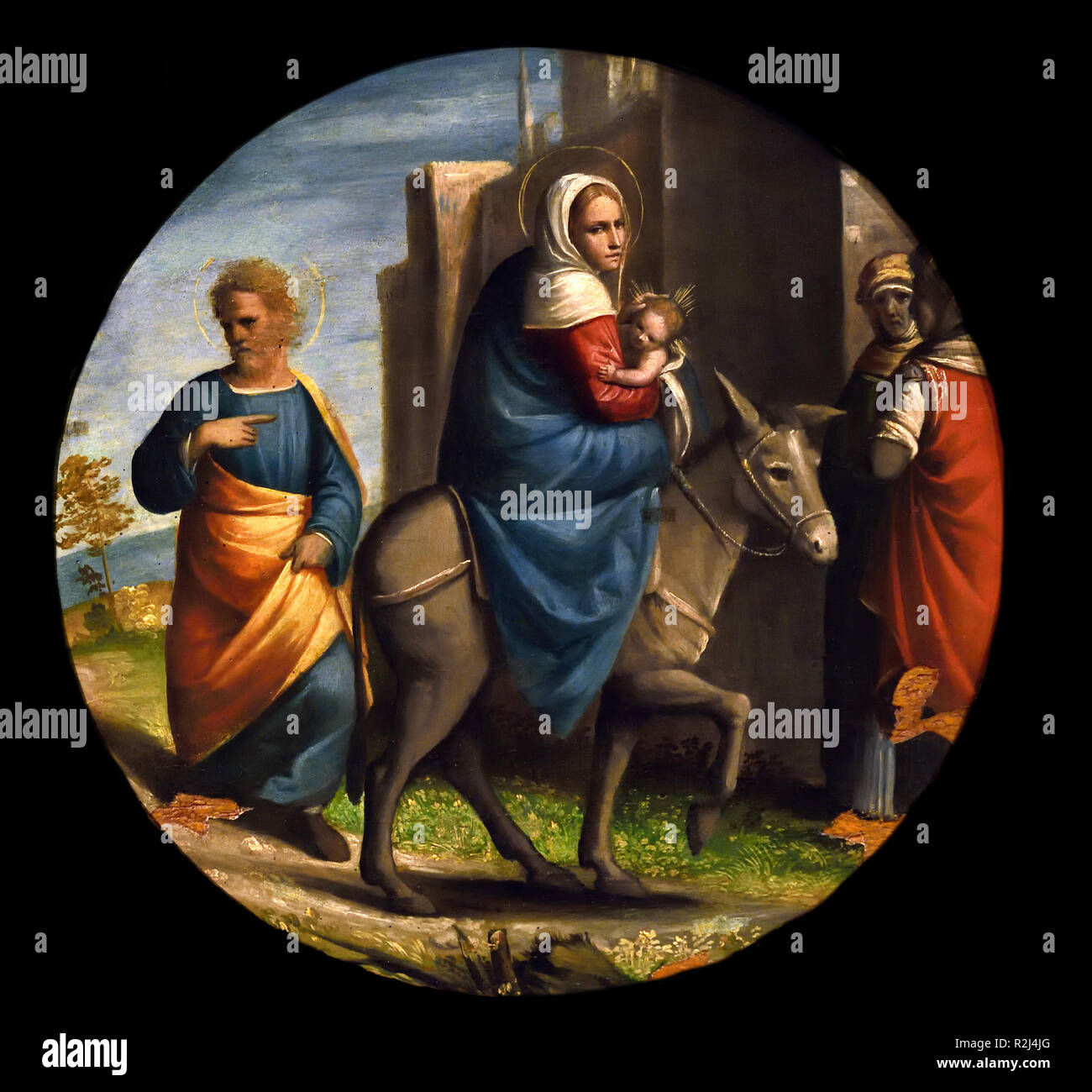 Fuga in Egitto - Escape to Egypt 1525 by Ortolano ( Giovanni Battista ...