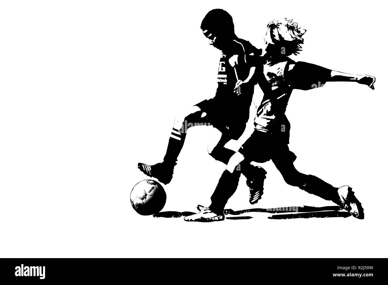 Children Playing Football Silhouette Soccer Kids Silhouette Images
