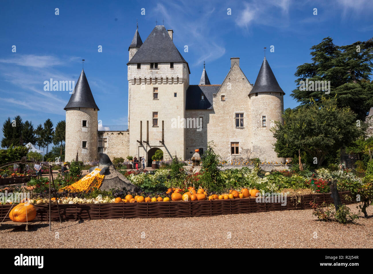 Exterior view at Chateau du Rivau, at Lemere, near Chinon, in the Loire ...