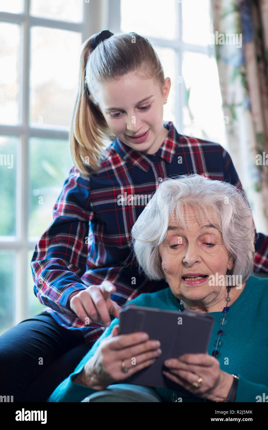 Granddaughter with grandmother hi-res stock photography and images - Alamy