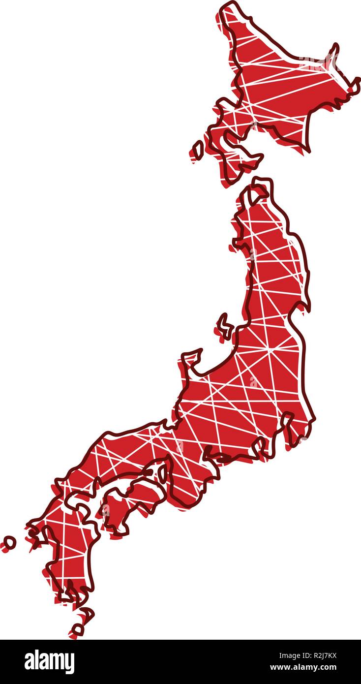 colored japan map Stock Vector Image & Art - Alamy