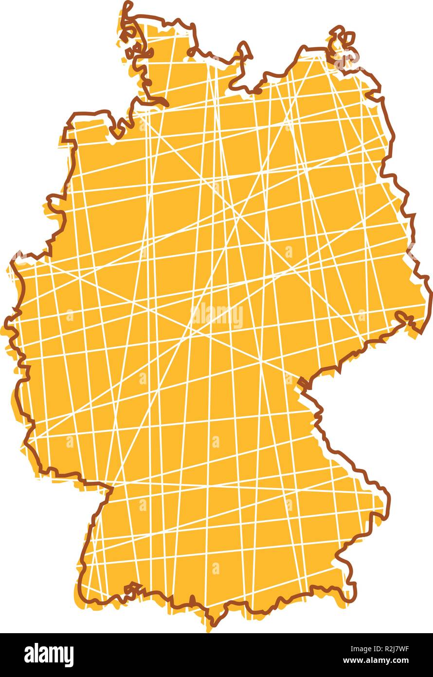 colored Germany map Stock Vector Image & Art - Alamy