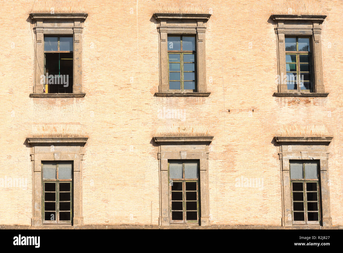 Windows of houses of old houses of Rome in Italy. Beautiful building ...