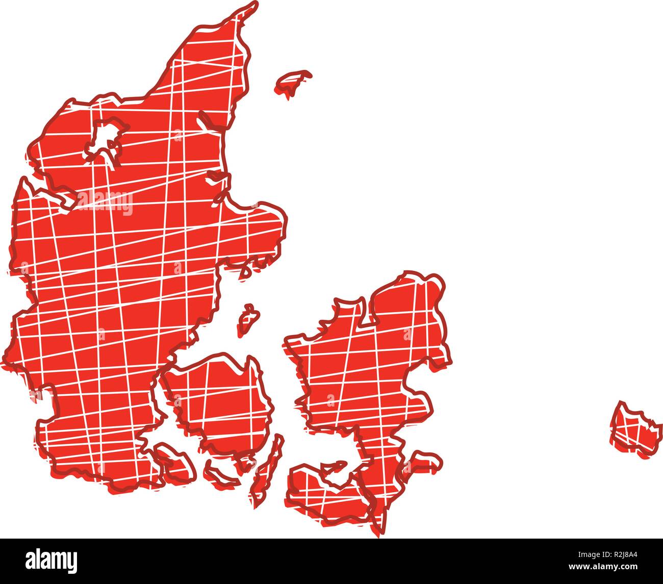 colored denmark map Stock Vector Image & Art - Alamy