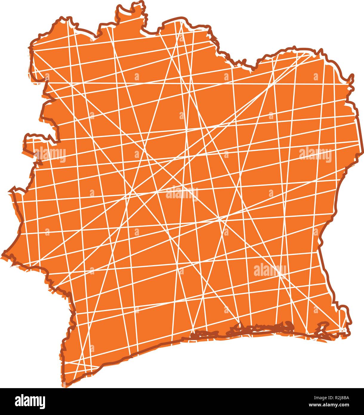Map of ivory coast hi-res stock photography and images - Alamy