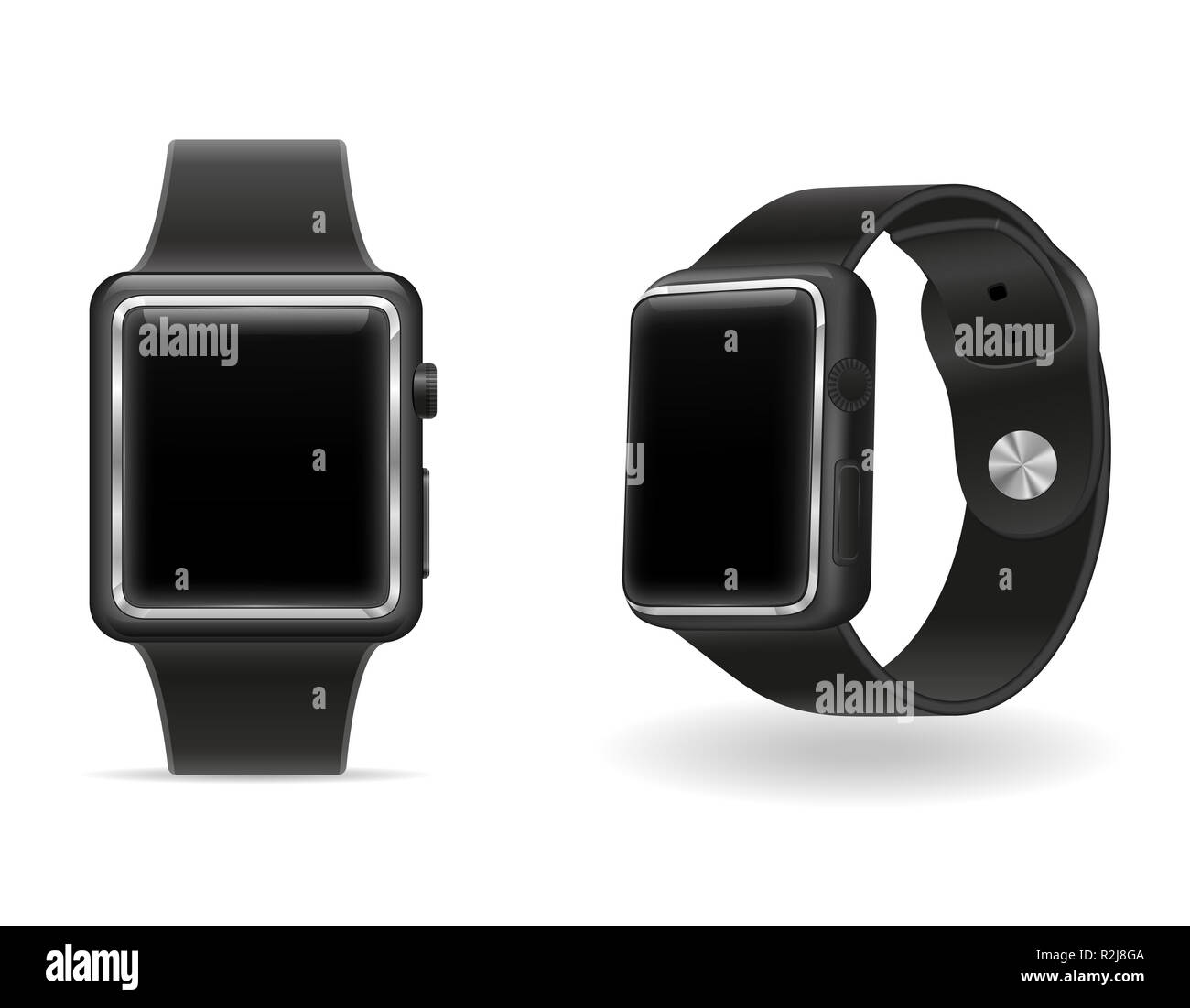 digital smart watch with touchscreen stock vector illustration isolated ...