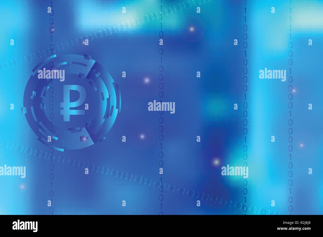 Vector picture with blurred background on for illustration of movement in digital business with ...