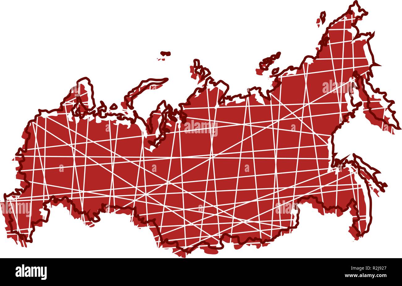 colored Russia map Stock Vector Image & Art - Alamy