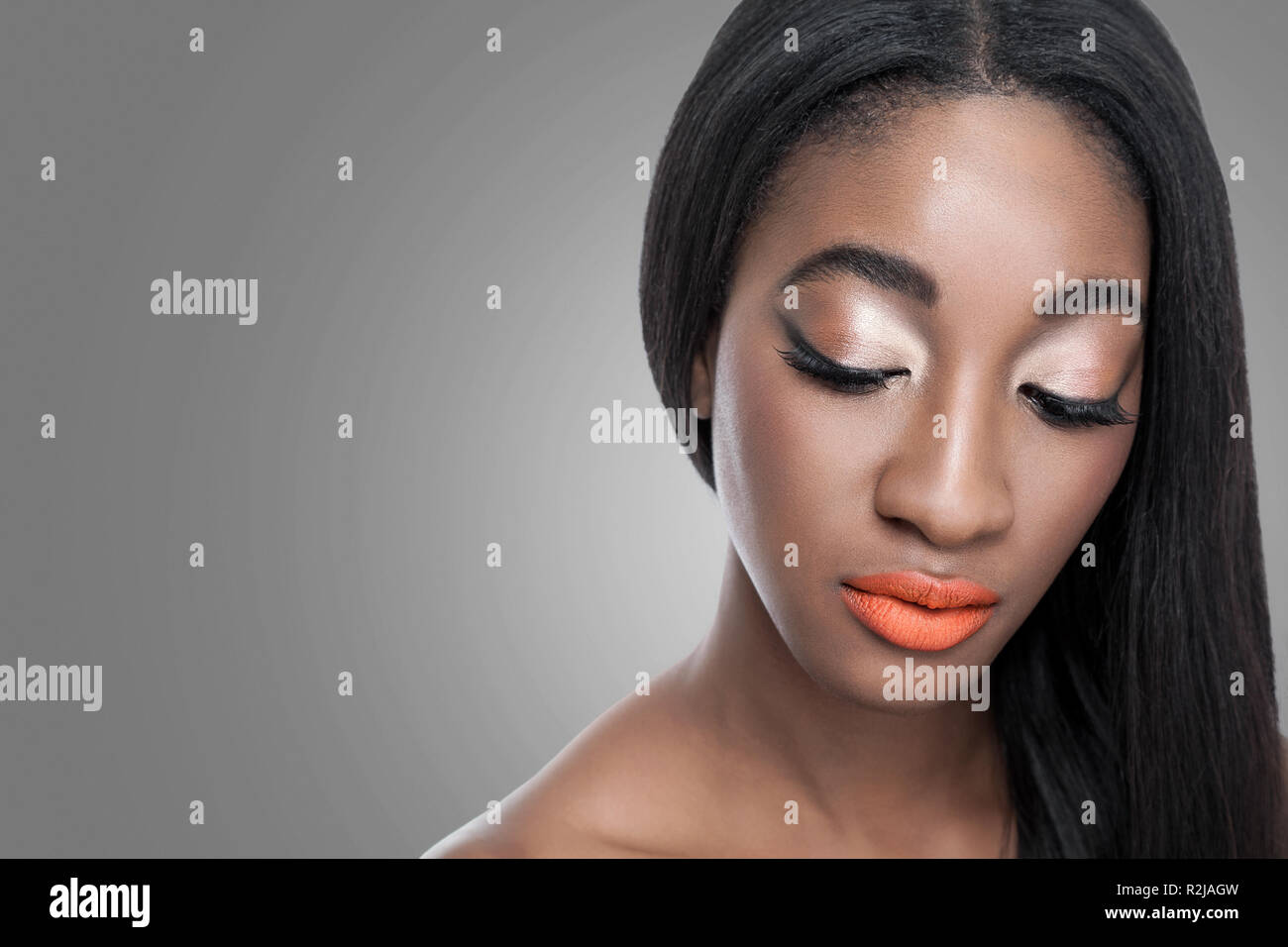 Young beauty with perfect hair and skin Stock Photo - Alamy