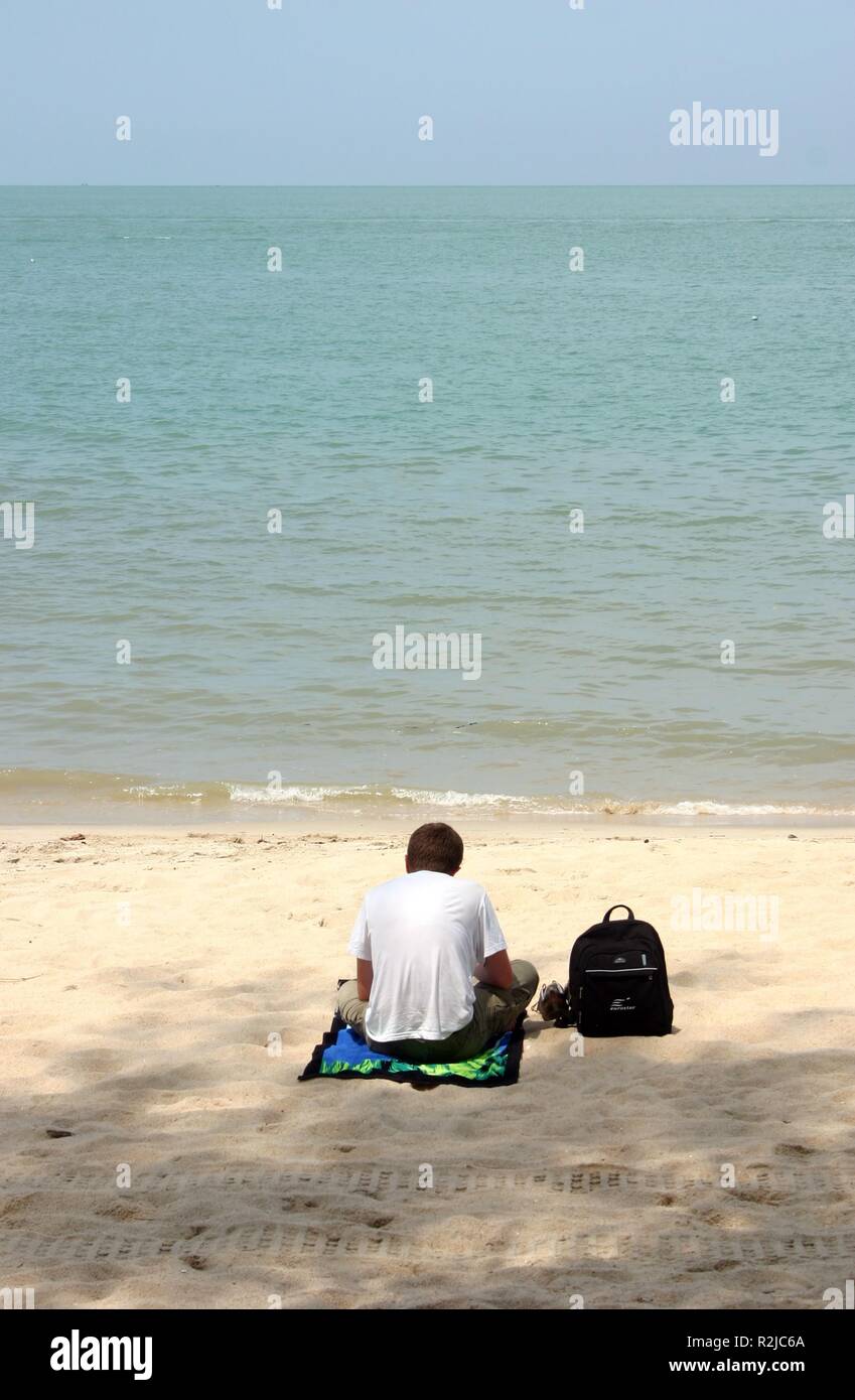 travellers on the beach (malaysia Stock Photo - Alamy