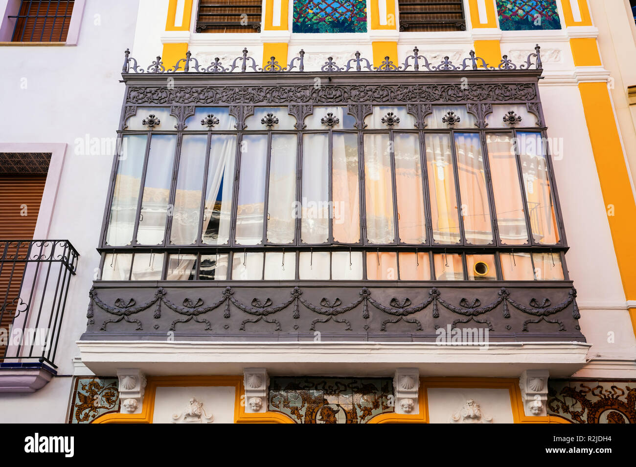 picture of a window of a historical building in Seville, Spain Stock ...