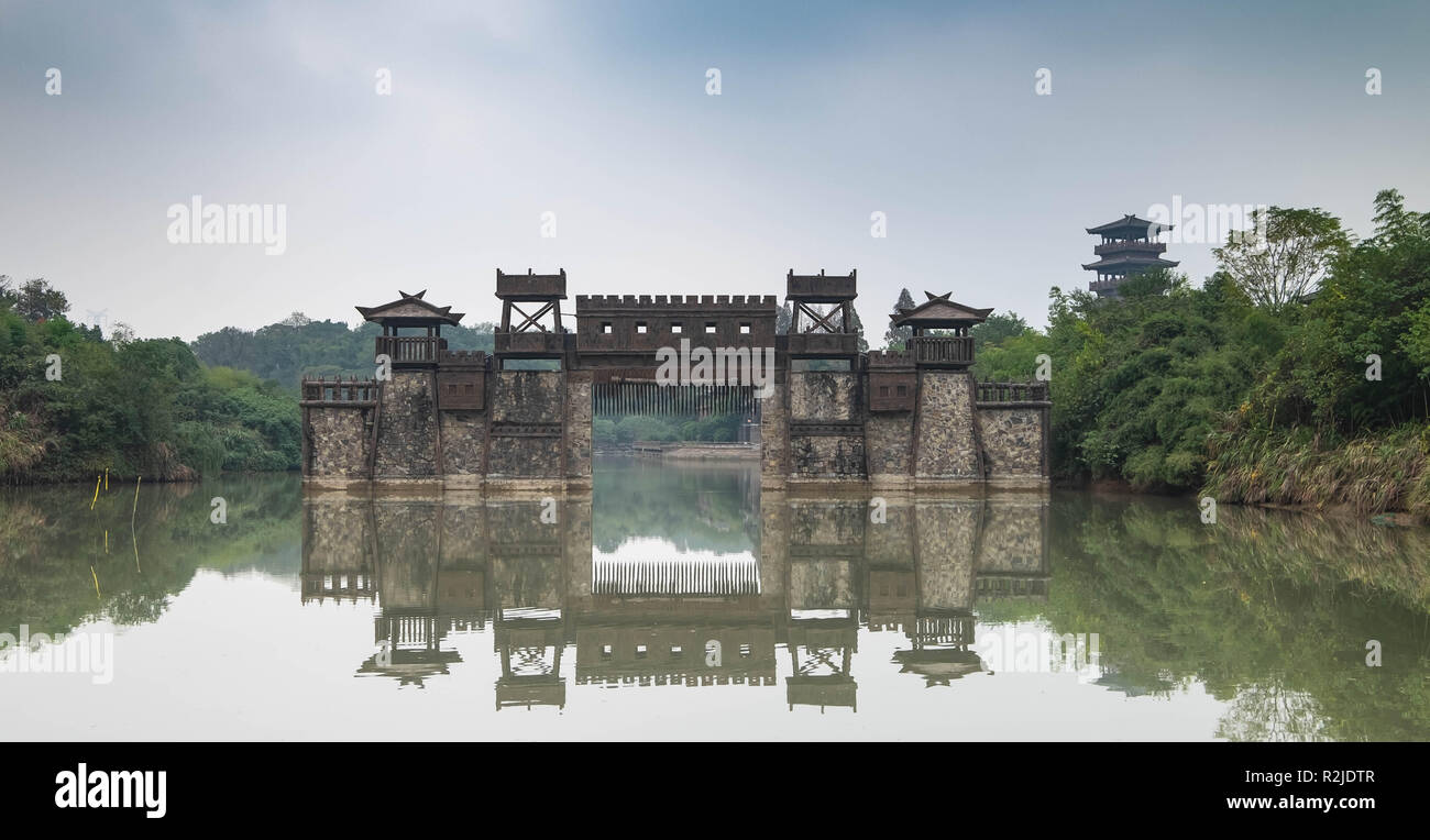 Chibi, Hubei/ CHINA - OCT 25, 2018:The ancient battle field of The red ...