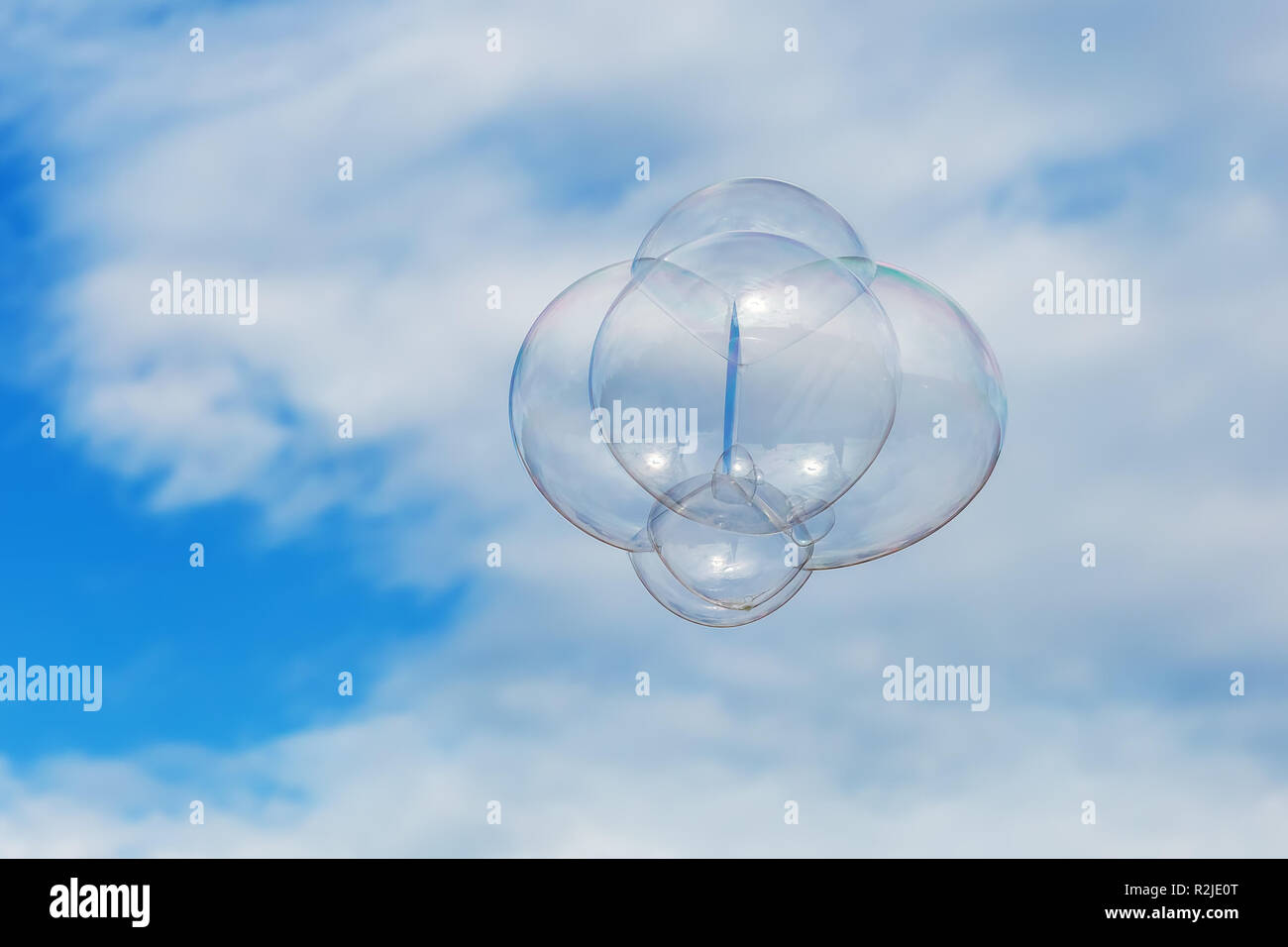 picture of a soap bubble flying in the air Stock Photo - Alamy