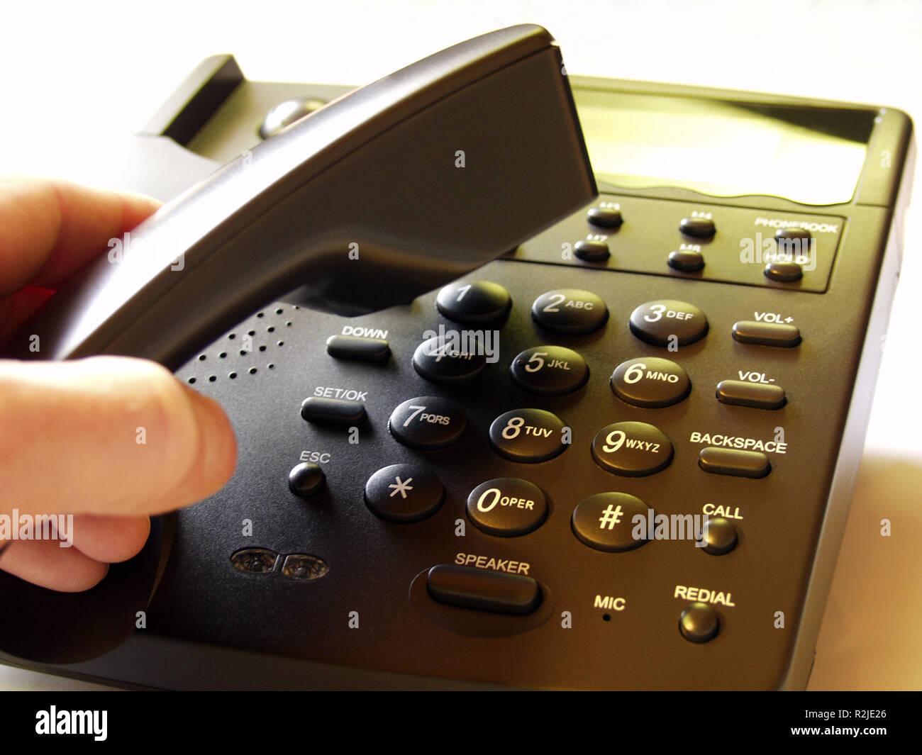 accept a call Stock Photo - Alamy