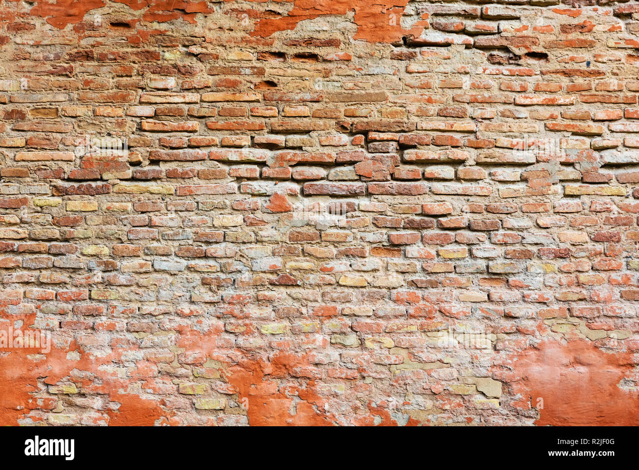 decorative background texture from an old broken brick wall Stock Photo ...