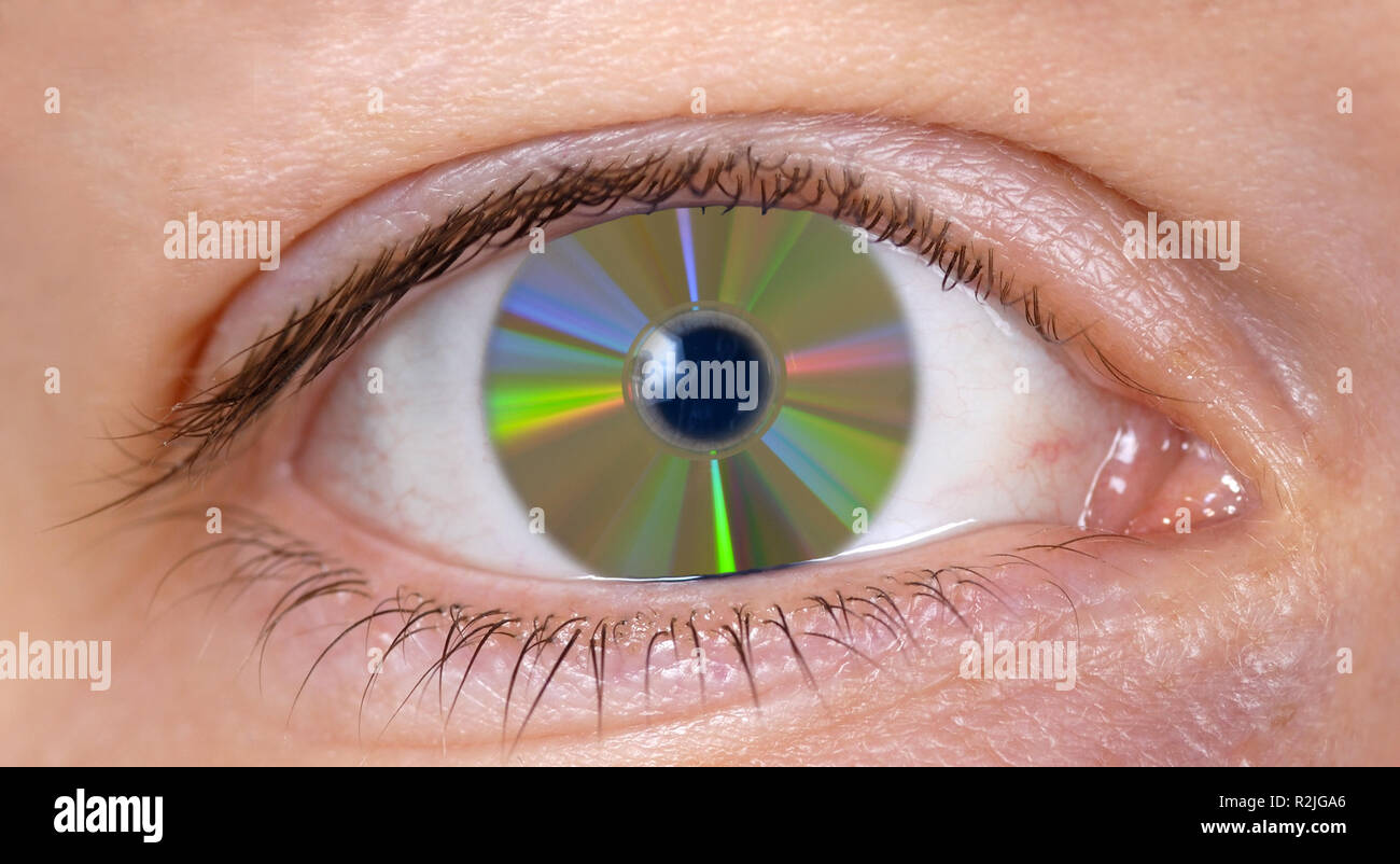 eye with cd Stock Photo - Alamy