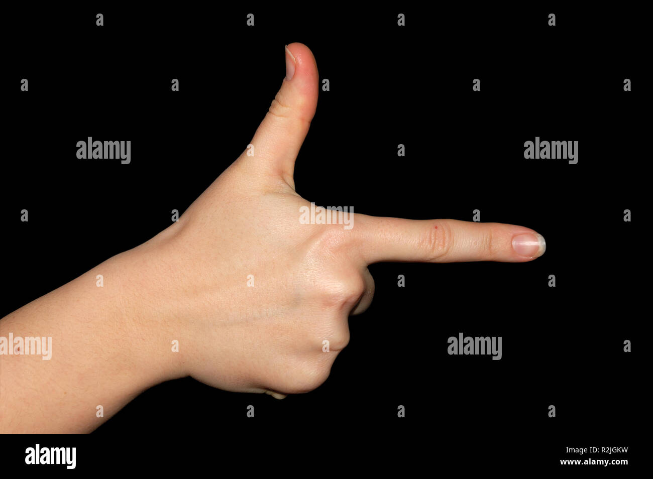shaped hand gun Stock Photo - Alamy