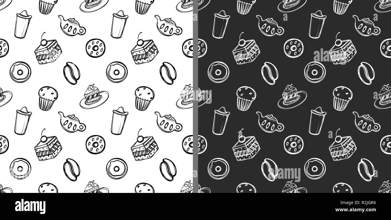 Dessert Cartoon Black And White