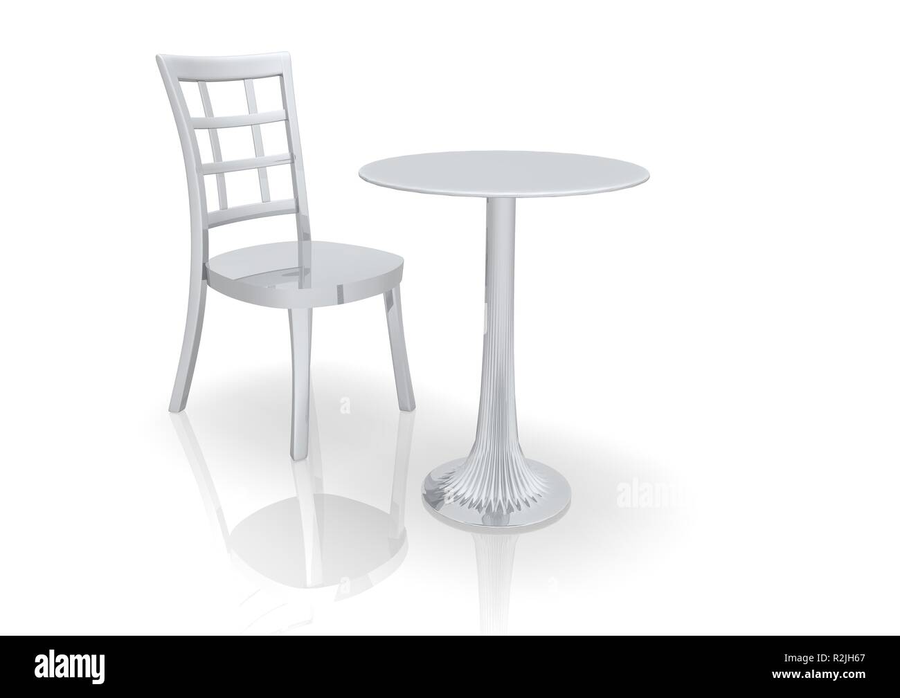 1 chair and table Stock Photo - Alamy