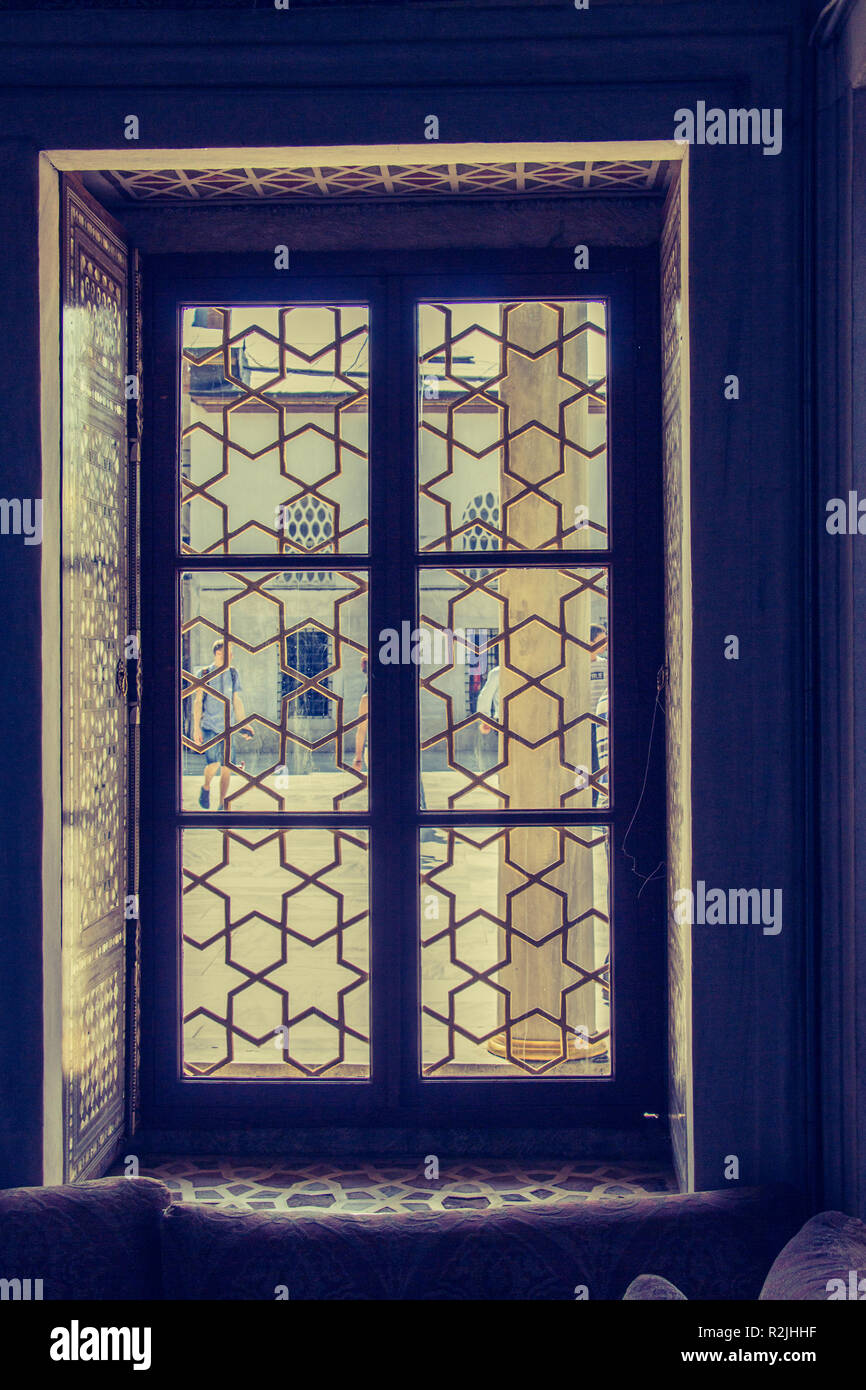Old window Architecture from the Ottoman times In Istanbul Stock Photo ...