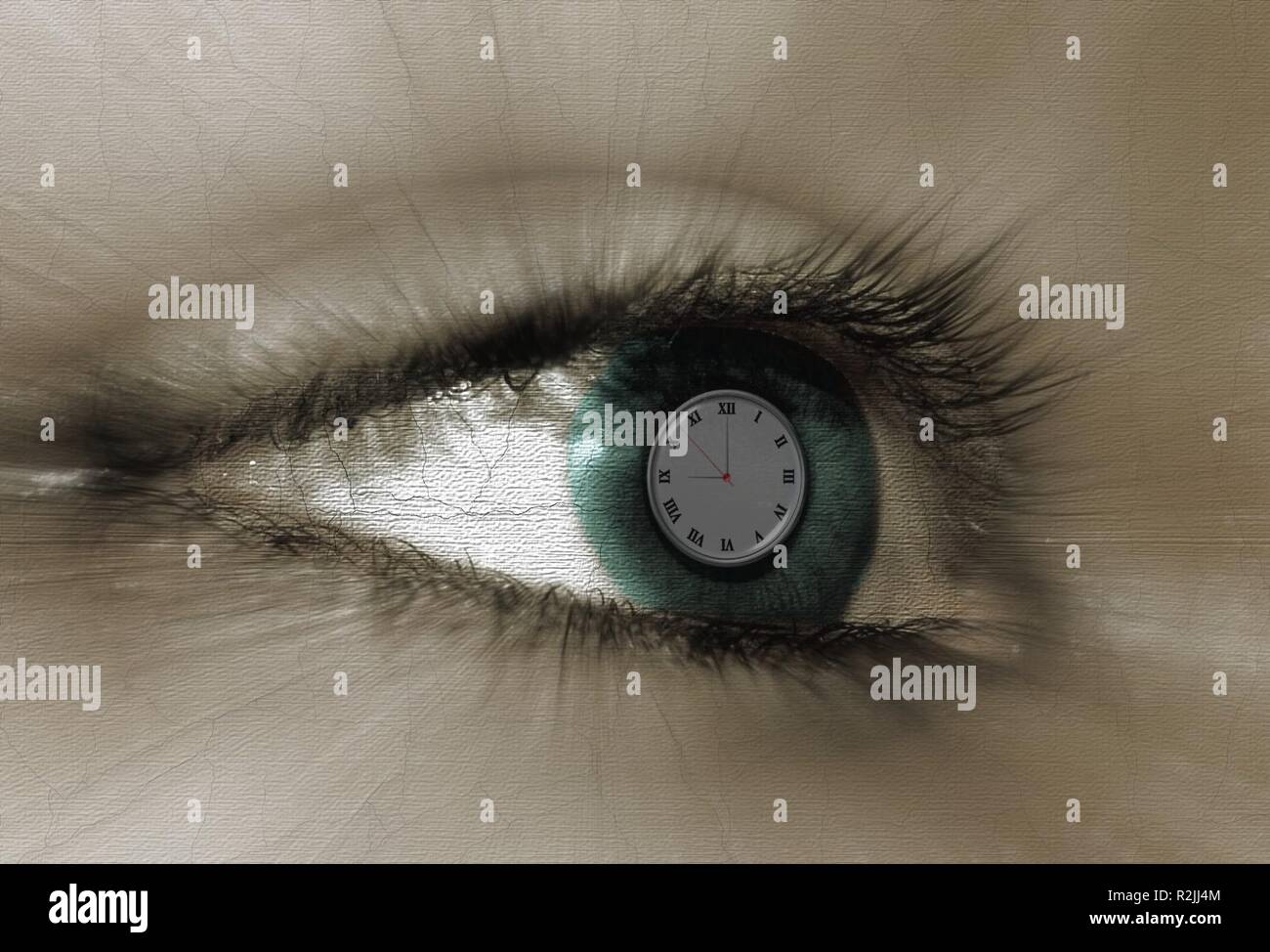 Eye clock pupil hi-res stock photography and images - Alamy