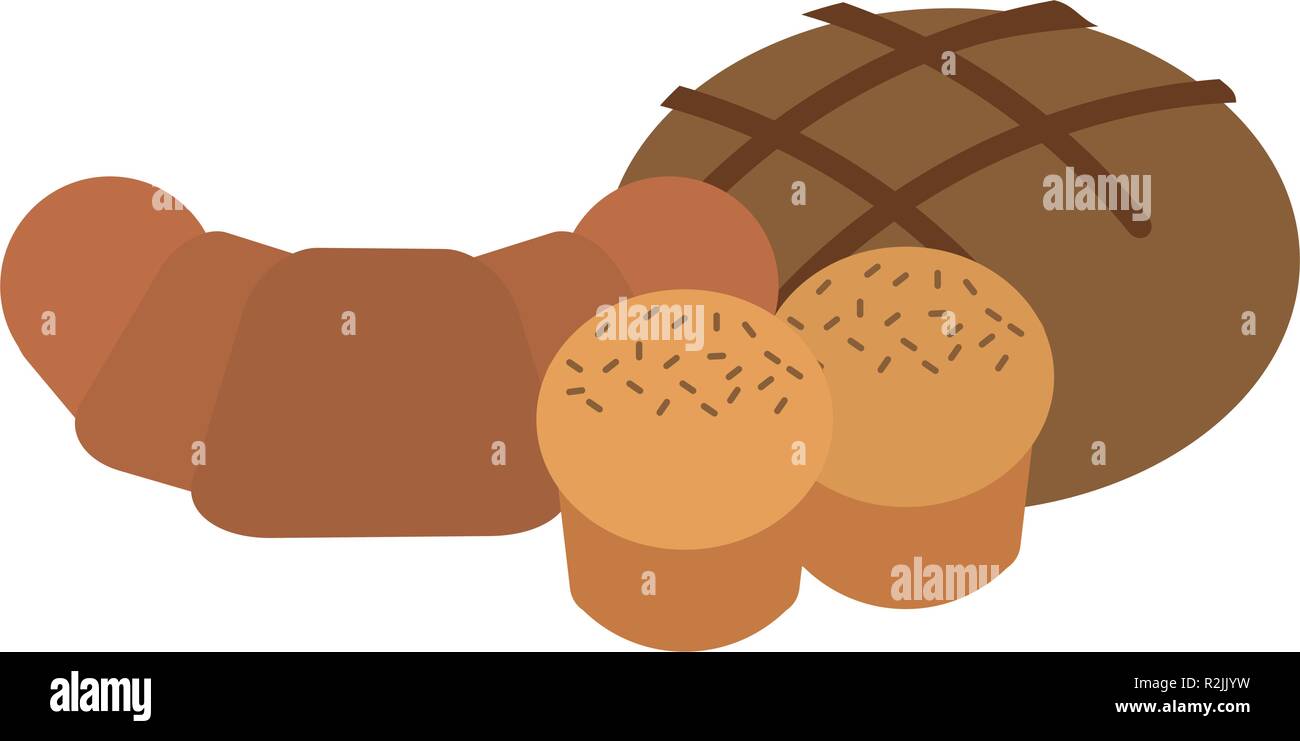 Set of wheat breads vector illustration graphic design Stock Vector ...