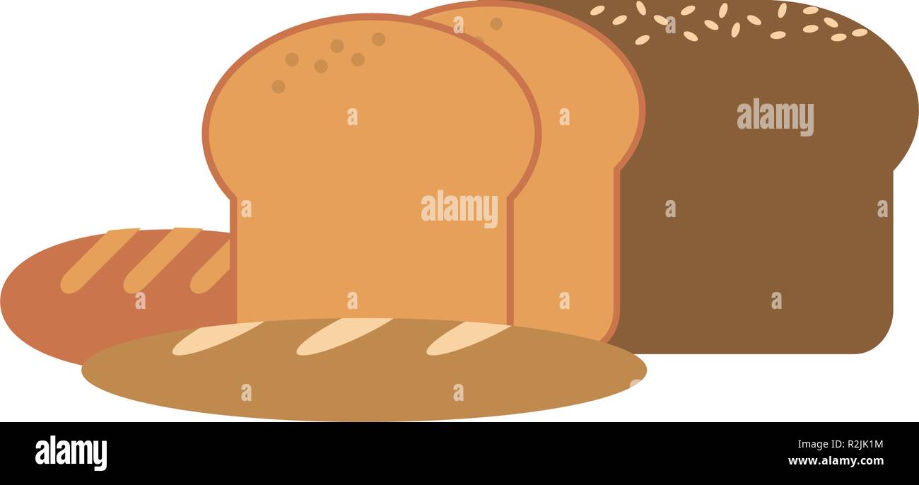 Set of wheat breads vector illustration graphic design Stock Vector ...
