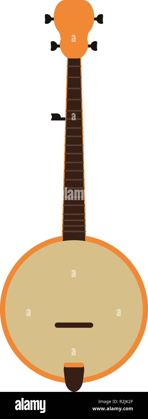 Banjo music instrument isolated vector illustration graphic design ...